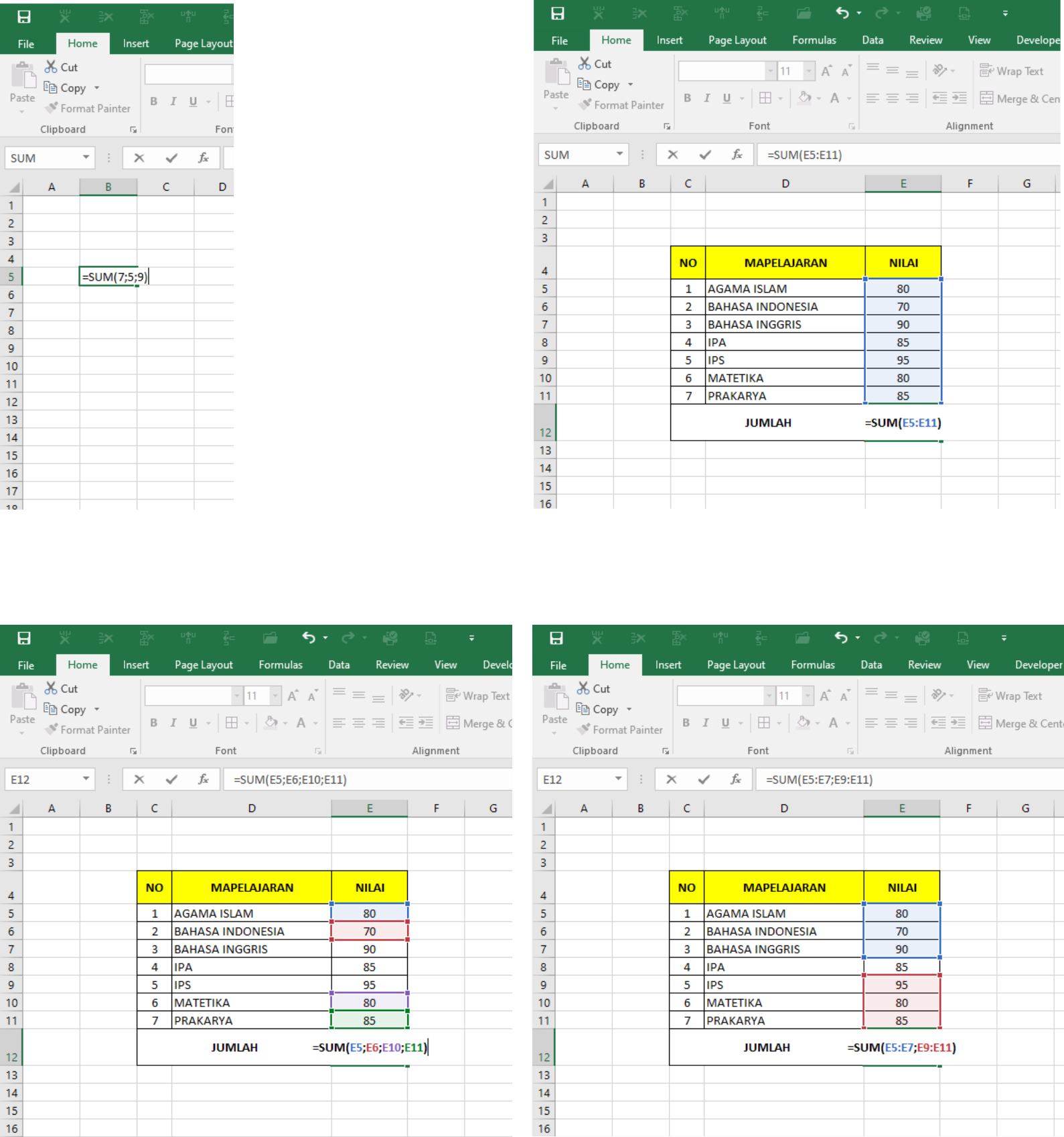 Microsoft Excel Fungsi SUM Herry Devi